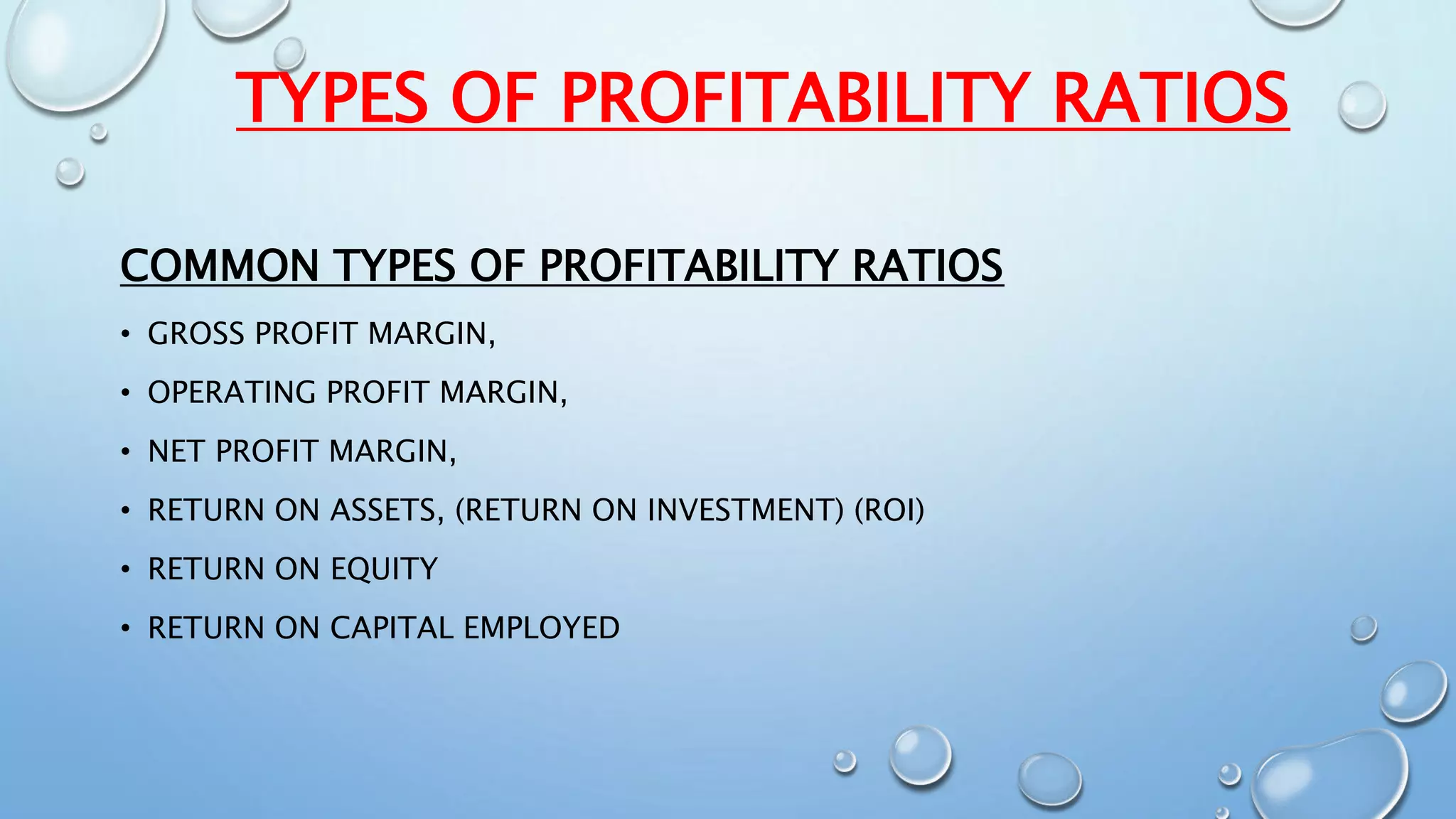 Profitability ratios | PPTX