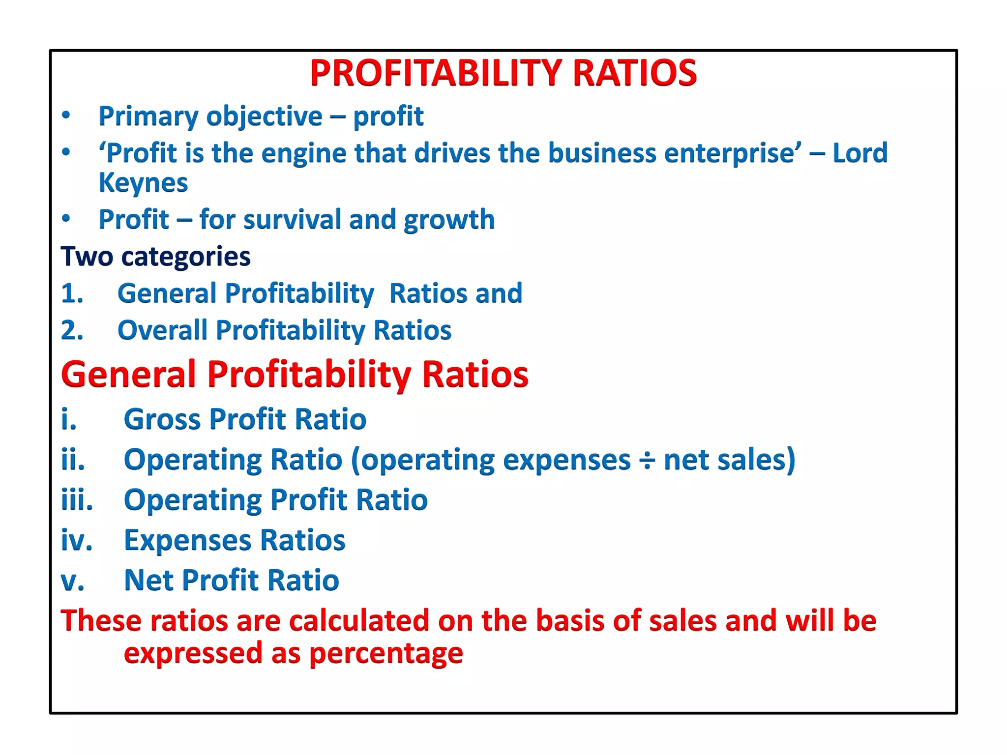 Profitability ratios | PPTX
