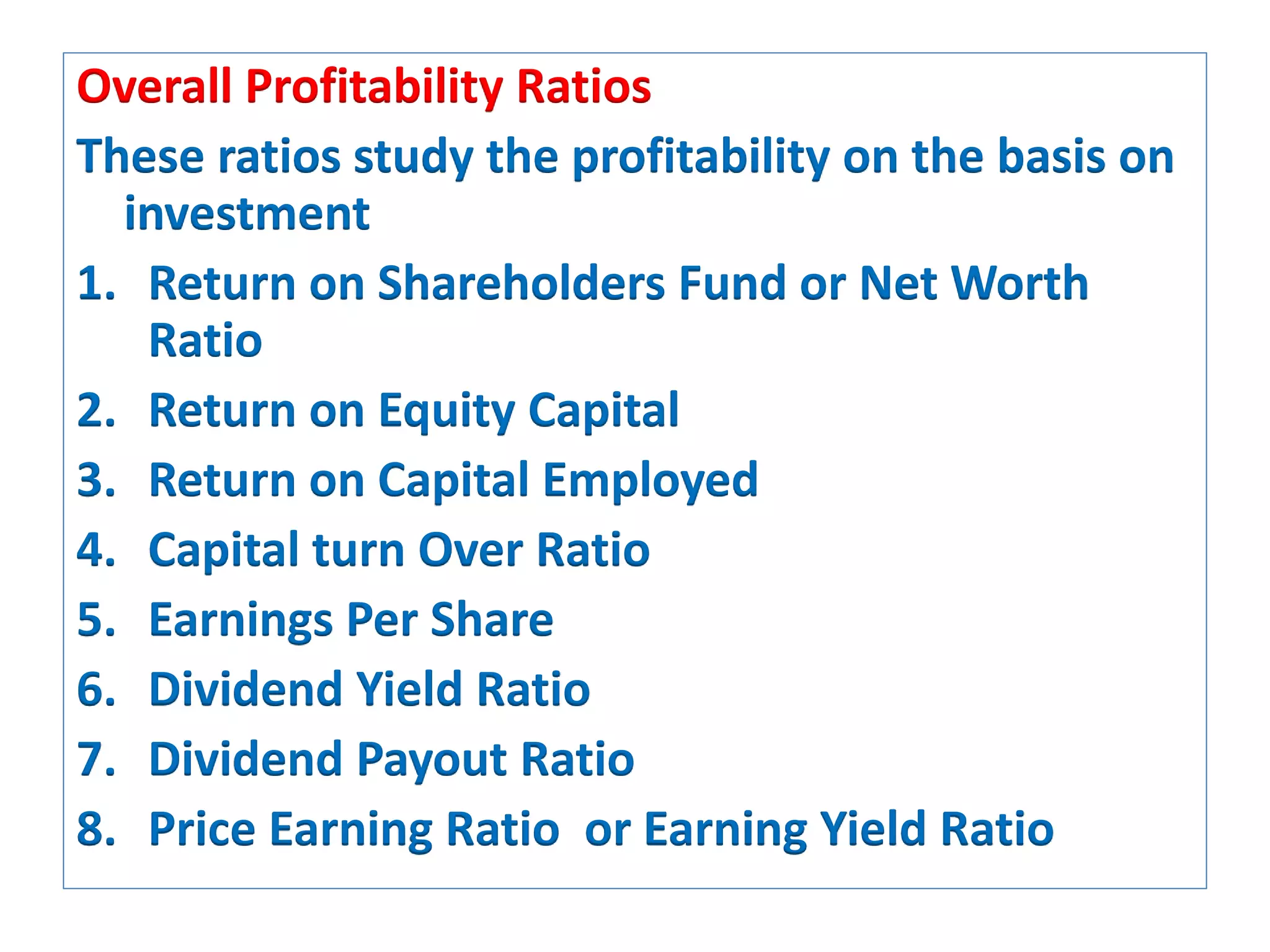 Profitability ratios | PPTX