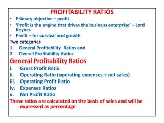 Profitability ratios | PPTX