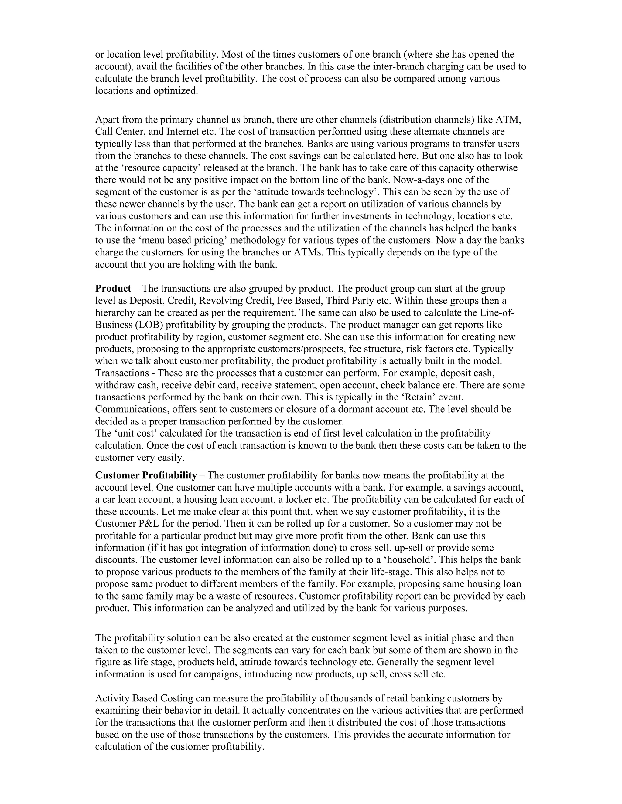Profitability solution for bank | PDF