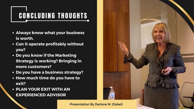 Profitable Business Exit by Darlene M. Ziebell | PPT