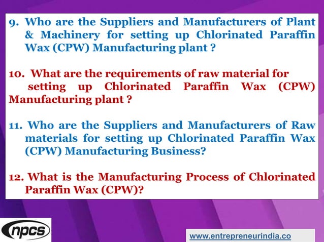 Profitable Business Ideas in Manufacturing of Chlorinated Paraffin Wax ...
