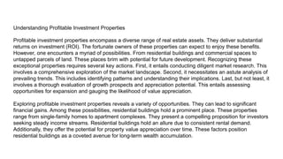 Profitable Investment Properties | PPT