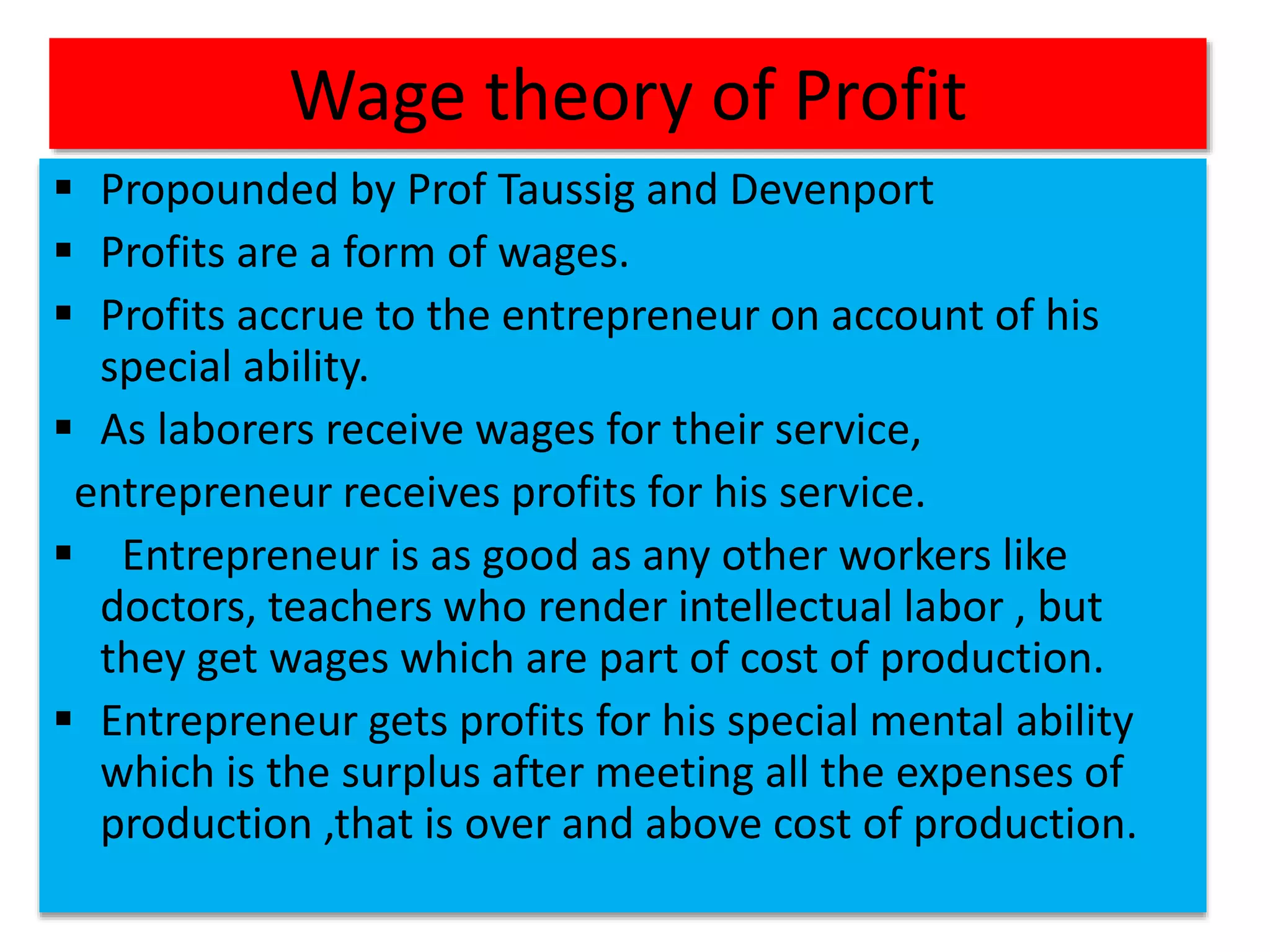 Profit analysis and profit theories | PPTX