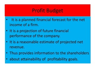 Profit analysis and profit theories | PPTX