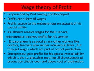 Profit analysis and profit theories | PPTX
