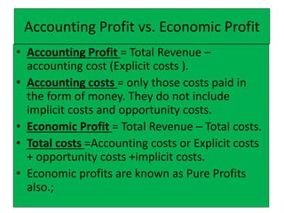 Profit analysis and profit theories | PPTX