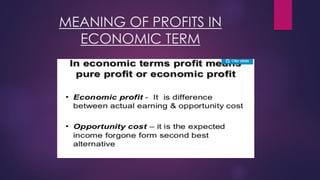 Profit and it's theories | PDF