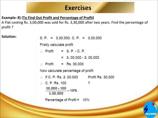 ProfitAndLoss class 7 | PPTX | Stocks and Bonds | Personal Investing
