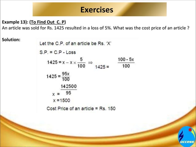 ProfitAndLoss class 7 | PPTX | Stocks and Bonds | Personal Investing