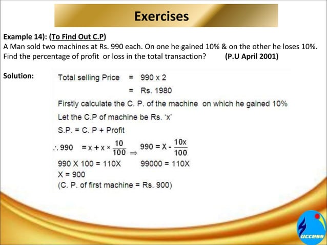 ProfitAndLoss class 7 | PPTX | Stocks and Bonds | Personal Investing
