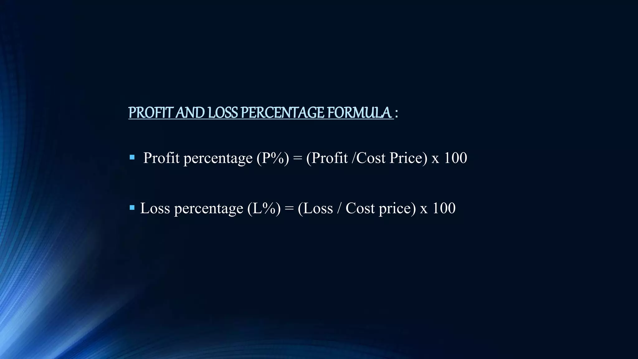 PROFIT AND LOSS | PPTX