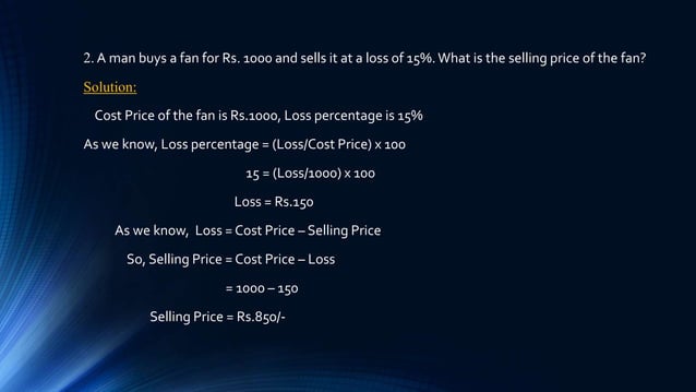 PROFIT AND LOSS | PPTX | Business Accounting & Finance | Business