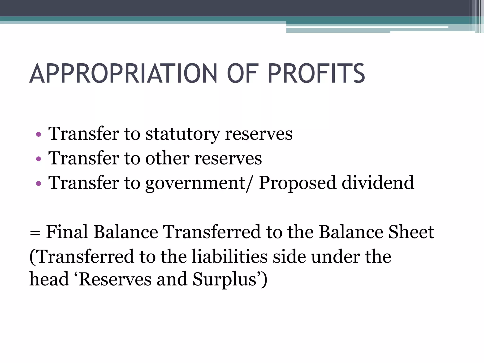 Profit and loss account of banking companies | PPTX