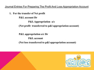 Profit and loss appropriation account | PPTX