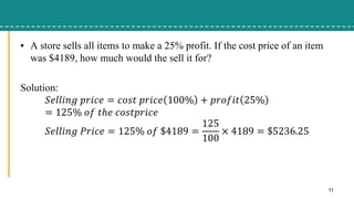 mathematics Profit and Loss slides pptx 1 | PPT