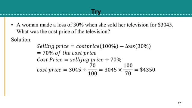 mathematics Profit and Loss slides pptx 1 | PPT