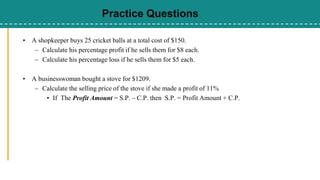 mathematics Profit and Loss slides pptx 1 | PPT