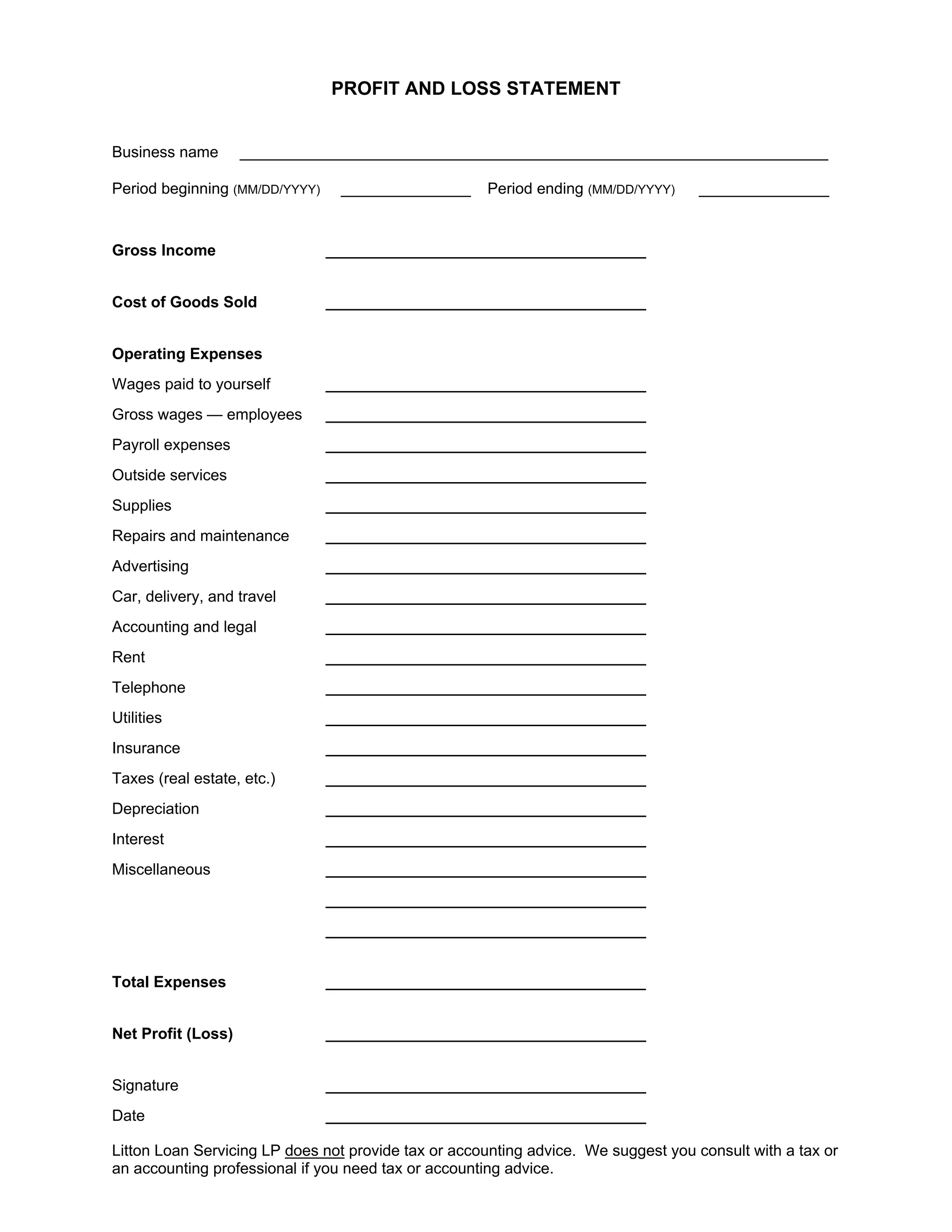 Profit and loss statement | PDF