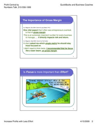Profit Central Handout | PDF