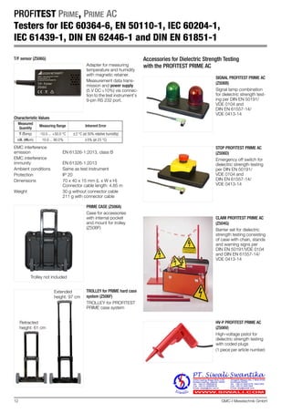 Data Teknis Gossen Metrawatt Installation Tester : PROFITEST PRIME ...