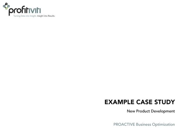 Profitiviti - New Product Development Case Study Example | PPTX ...