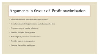 Profit maximisation vs wealth maximisation | PPTX