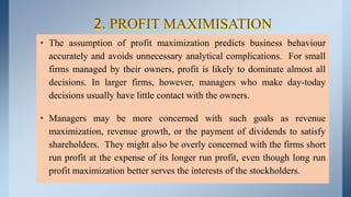 PROFIT MAXIMISATION using MR, MC and profit maximisation.pptx