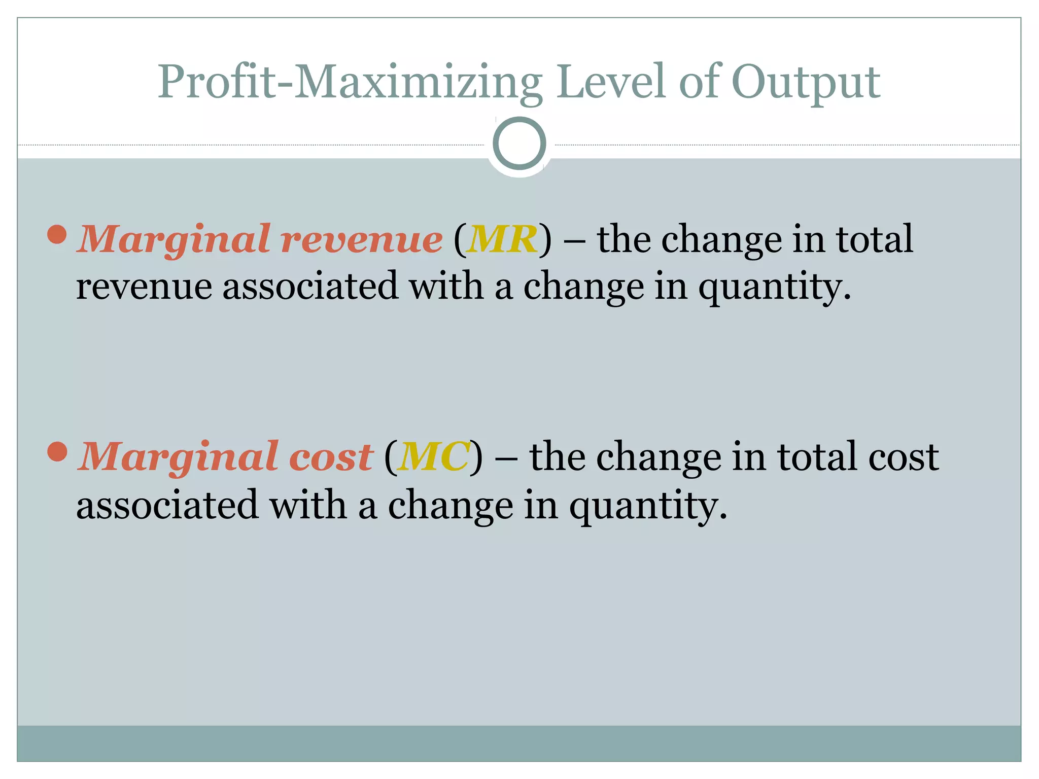 Profit Maximization | PPT