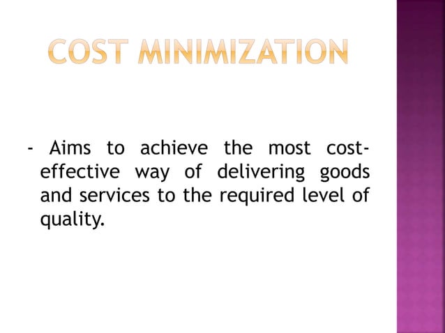 Profit maximization and Cost Minimization | PPTX | Business | Business ...
