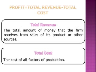 Profit maximization and Cost Minimization | PPTX