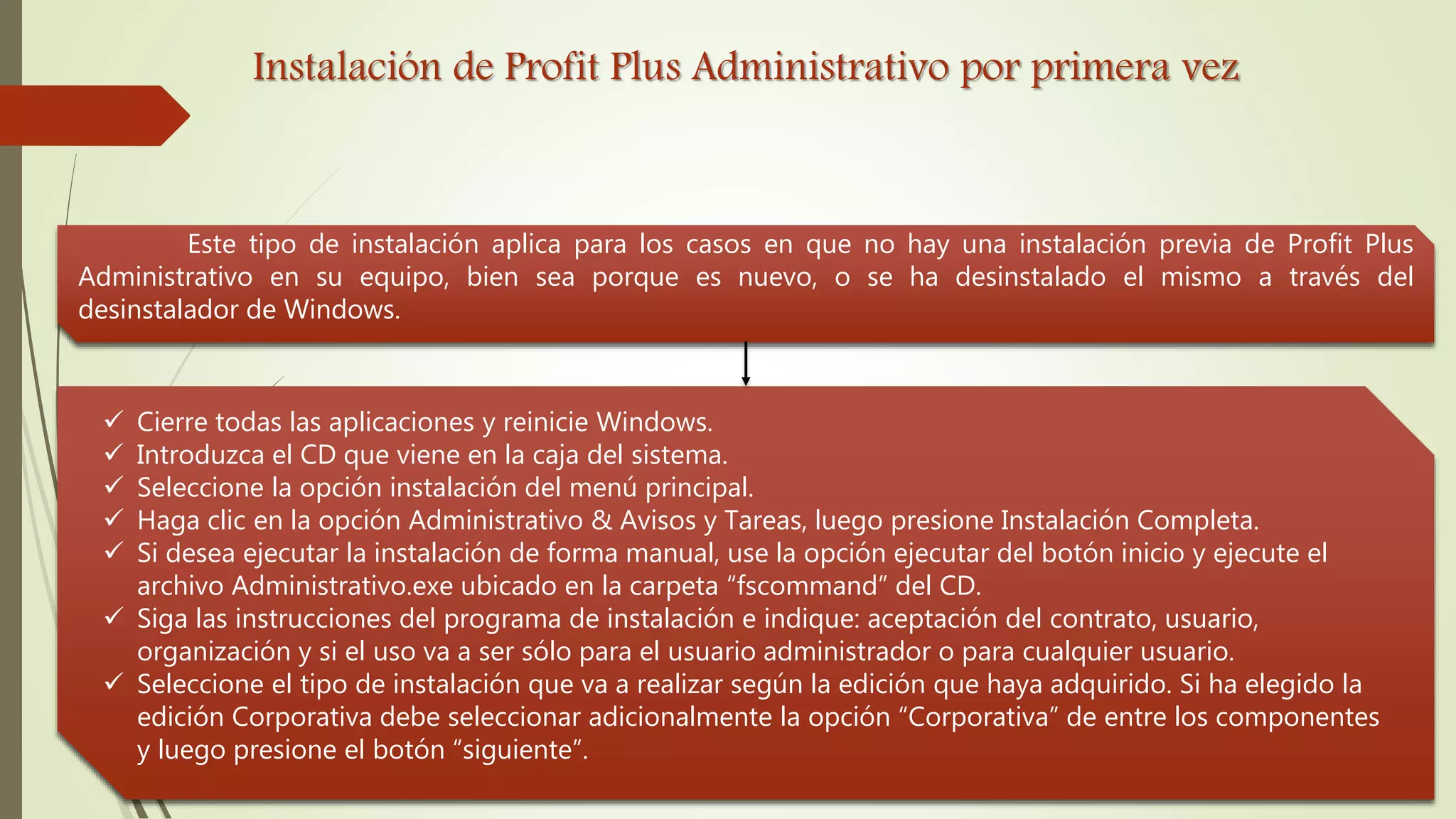 MANUAL DE USO DEL PROFIT PLUS | PPTX