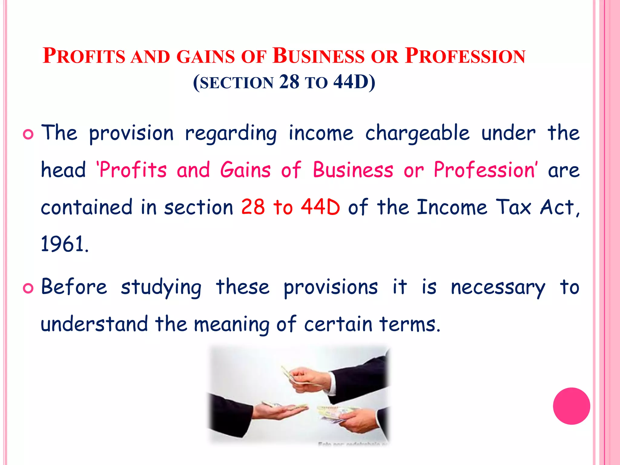 Profits and Gains of Business or Profession | PDF