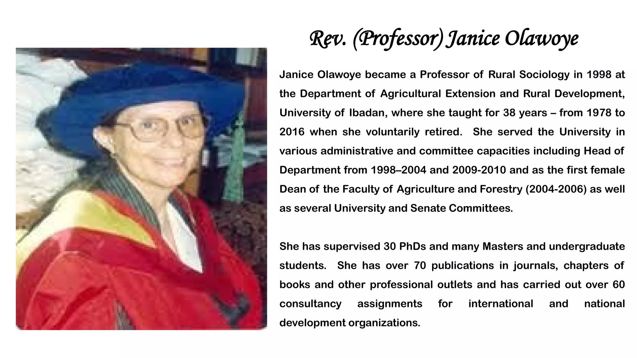 Prof janice olawoye | PPT
