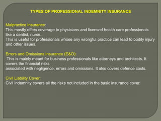 Professional liability insurance | PPTX