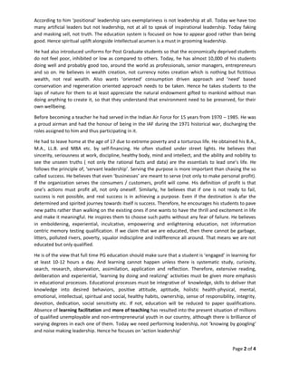 Prof M. S. Pillai SIR Profile - Founder Director of SCMLD | PDF
