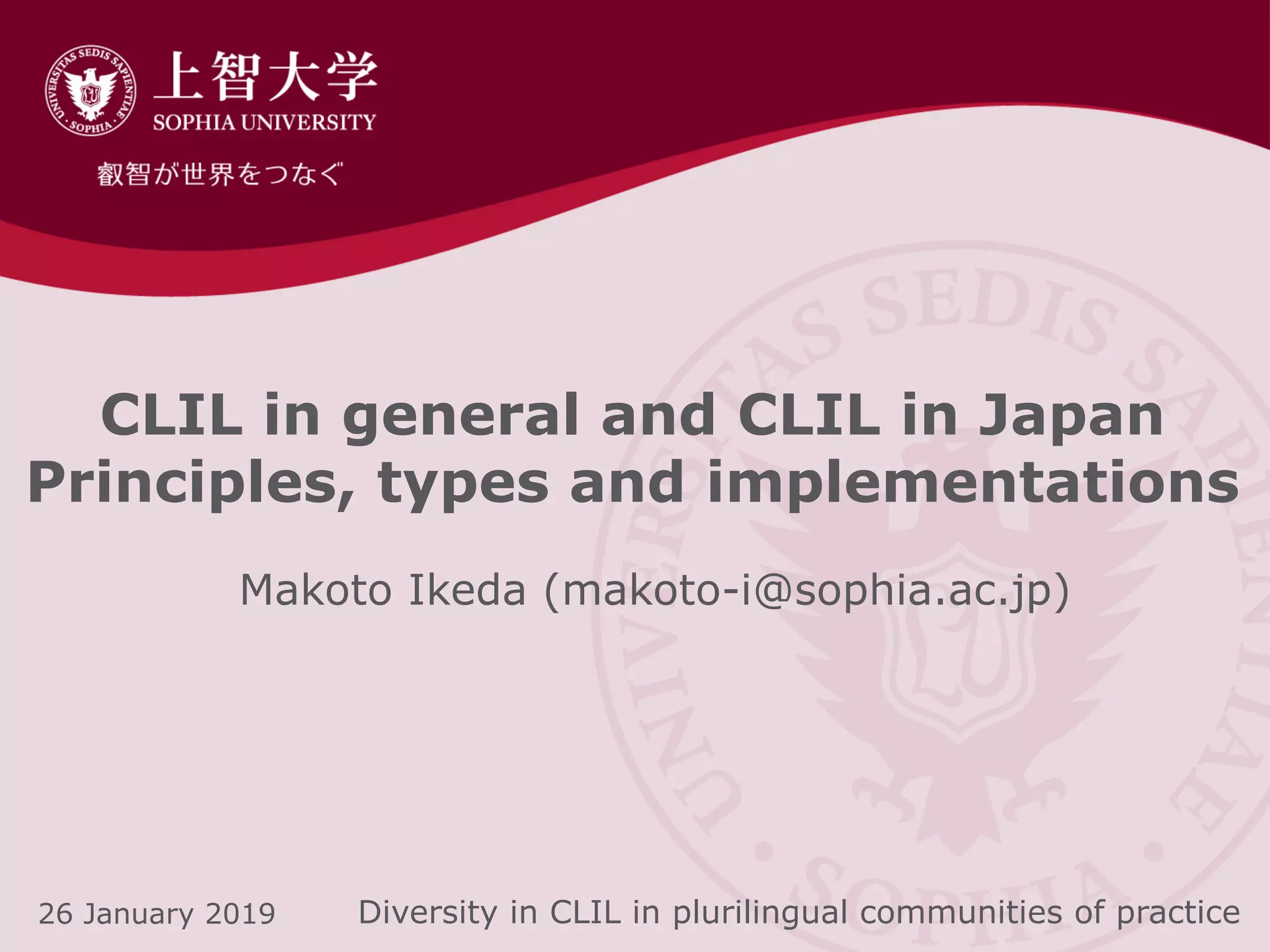 CLIL in general and CLIL in Japan Principles, types and implementations ...