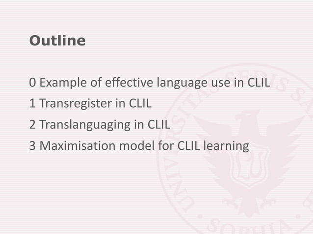The maximisation of learning in CLIL by transregister and ...