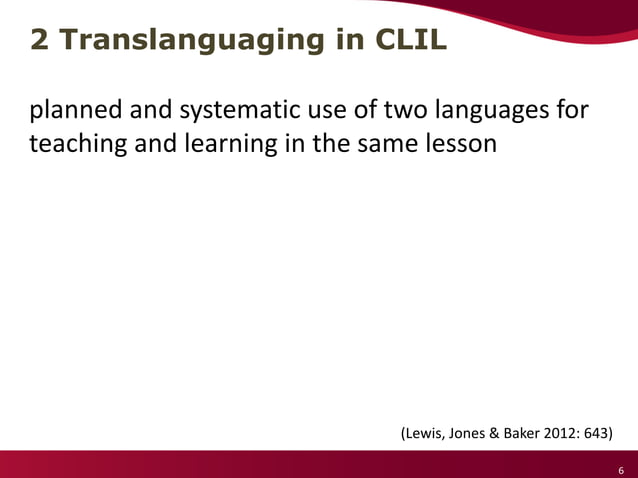 The maximisation of learning in CLIL by transregister and ...