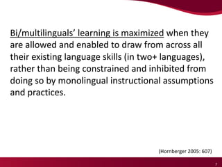 The maximisation of learning in CLIL by transregister and ...