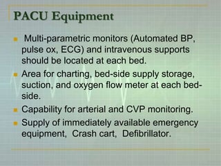 Prof mridul panditaro post anaesthesia care unit | PPTX