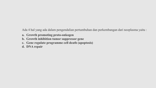 genetika molekuler pada neoplasma, genop DNA | PPTX