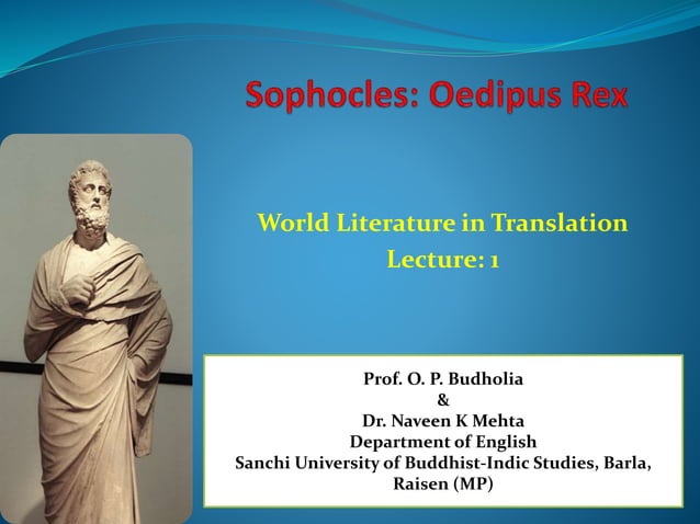 Sophocles' Oedipus Rex- Part-1 | PPT