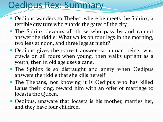 Sophocles' Oedipus Rex- Part-1 | PPT