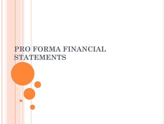 Pro forma nt | PPT
