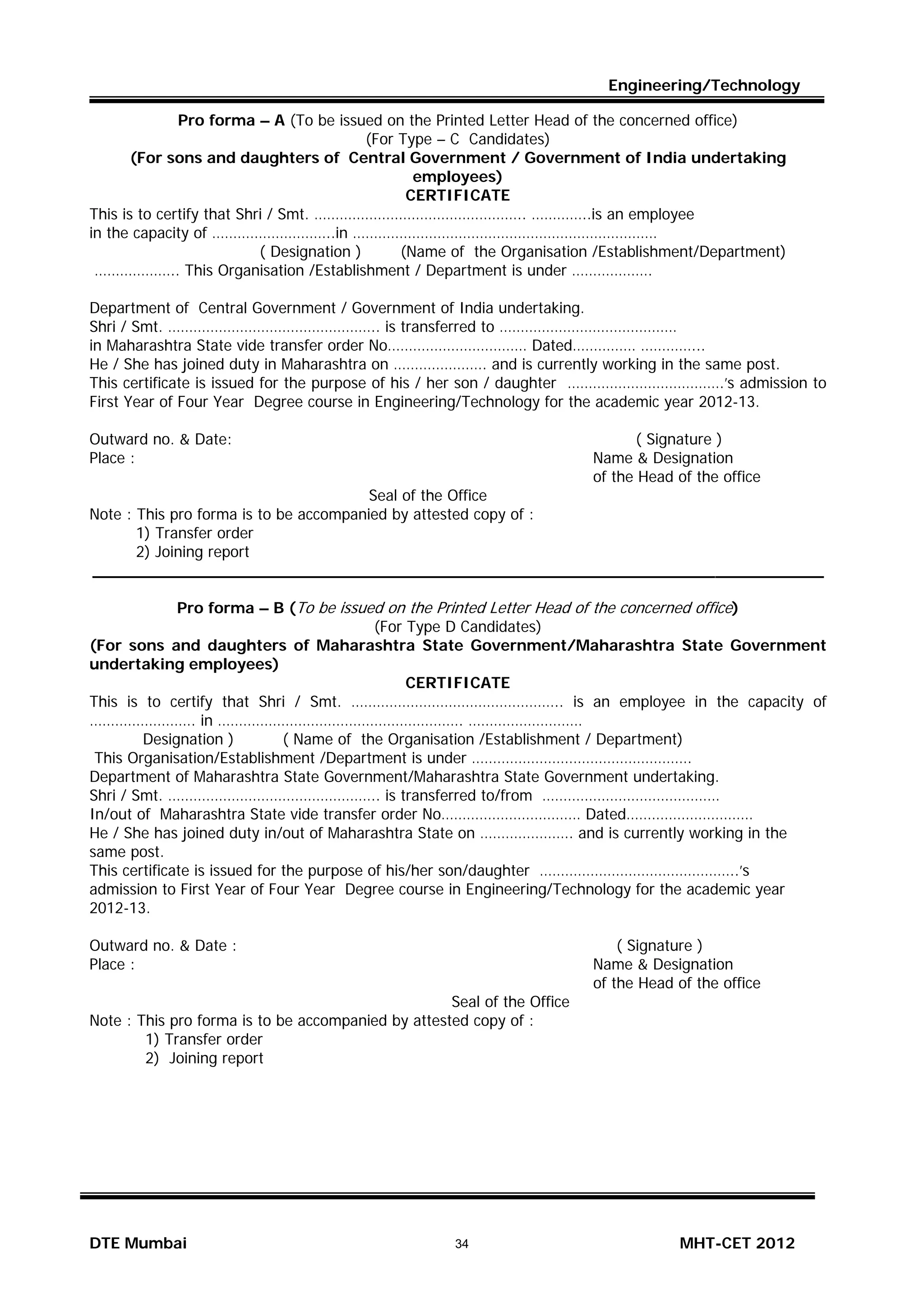 Pro forma a to m | PDF