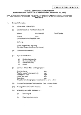 Proforma for infrastructure development | PDF