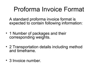 What is Proforma Invoice | PPT