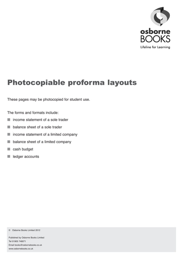 Proforma layouts | PDF